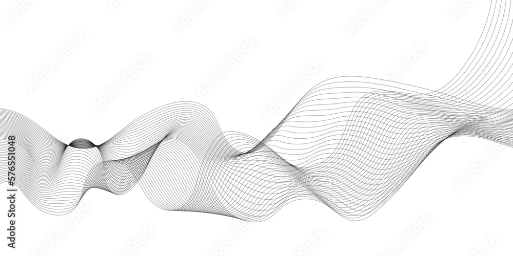 Abstract wavy grey blend liens technology abstract lines on transparent ...