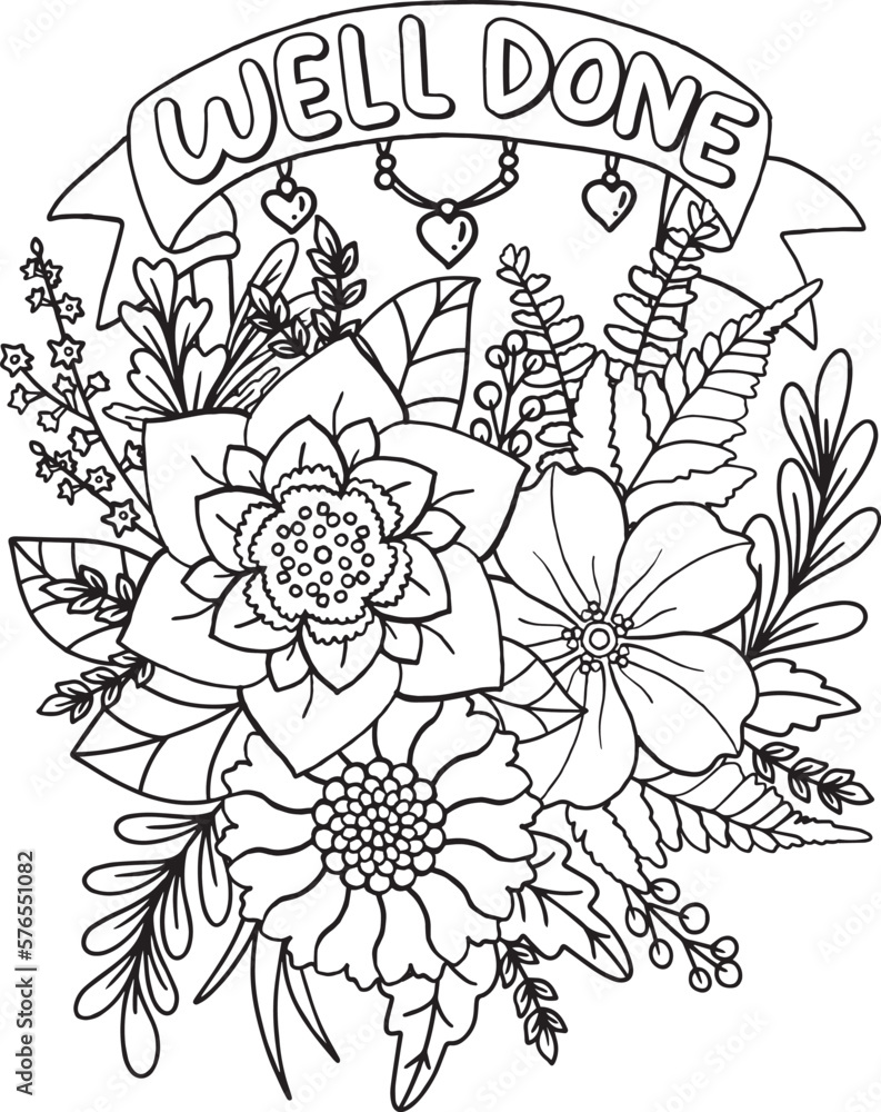 Well Done font with flower element for Valentine's day or Love Cards ...