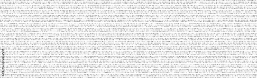 Binary code black and white background with two binary digits, 0 and 1 ...