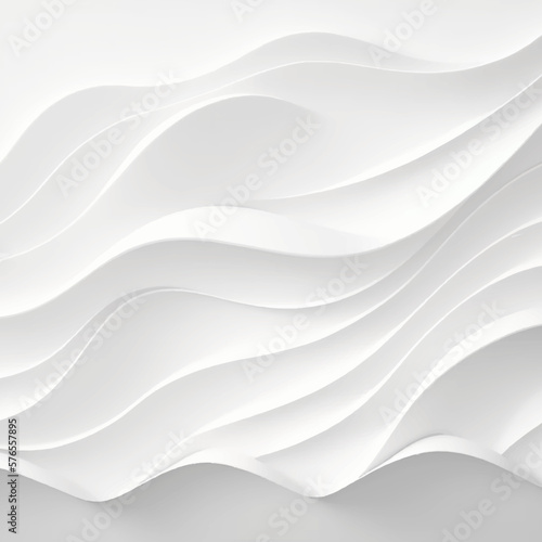 Naklejka Abstract white wave curve on grey luxury background. Light gray and white wave flowing ...