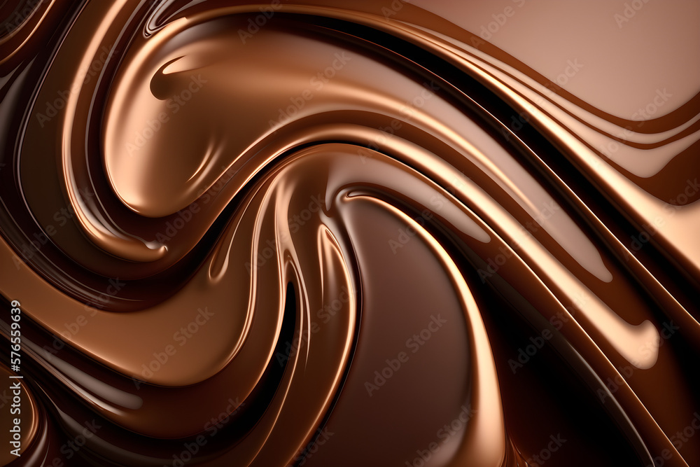Chocolate swirl background. Clean, detailed melted choco mass. Perfect ...