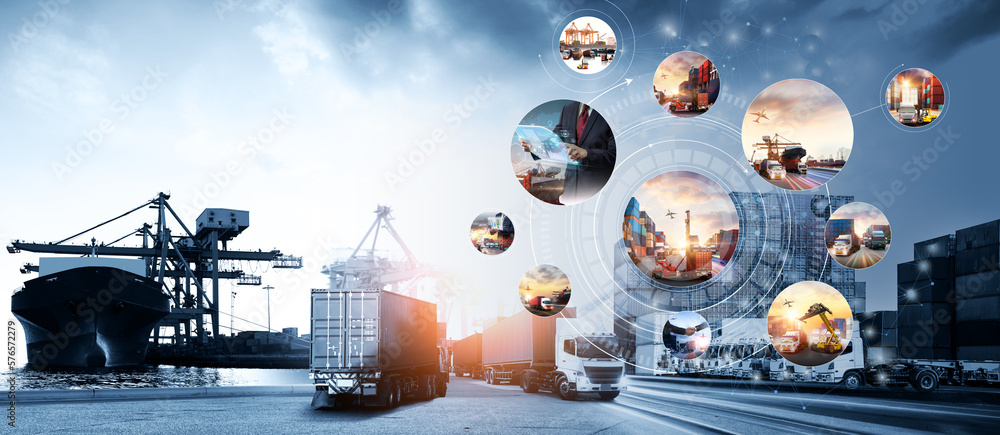 Smart logistics and transportation Concept, Transportation and logistic ...