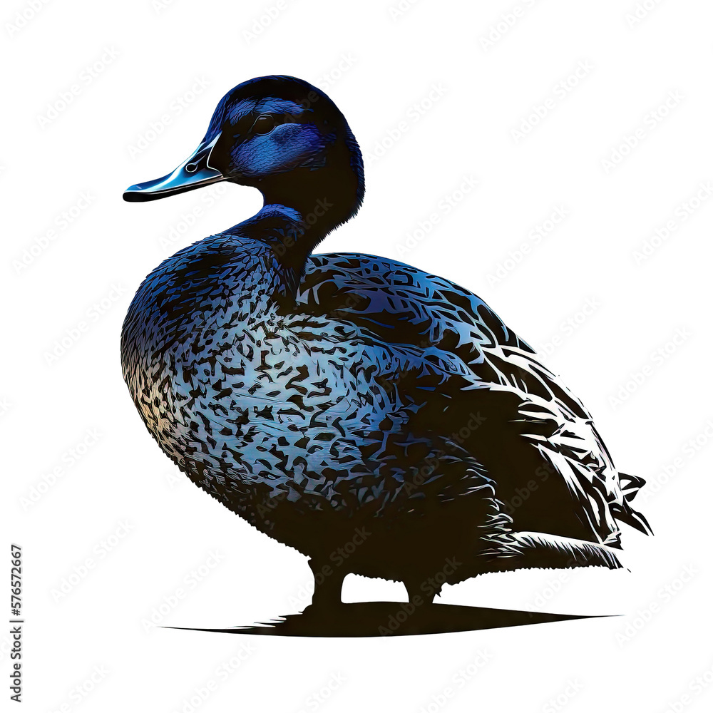 dark blue siloutte of a duck on transparent background simple form PNG ...