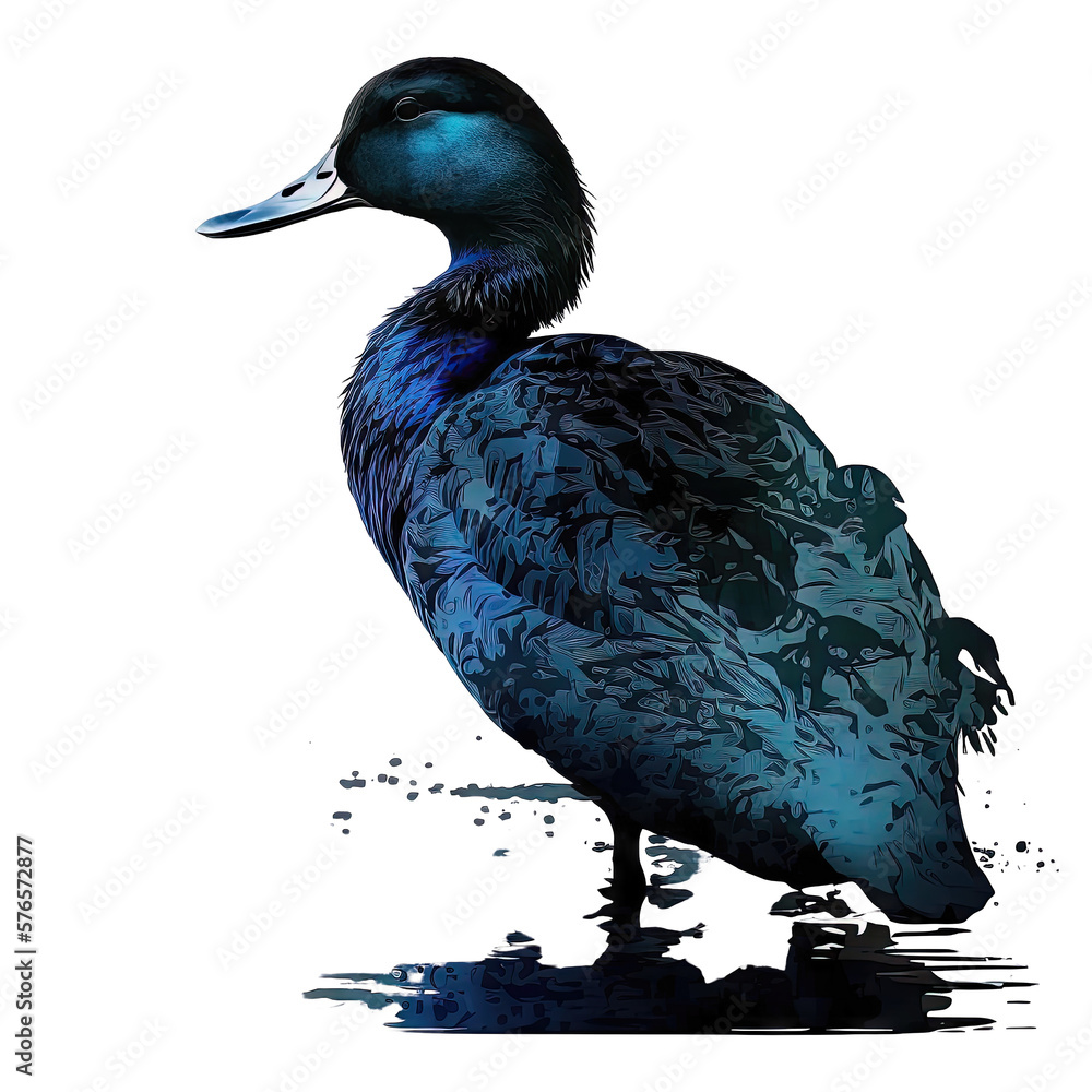 dark blue siloutte of a duck on transparent background simple form PNG ...