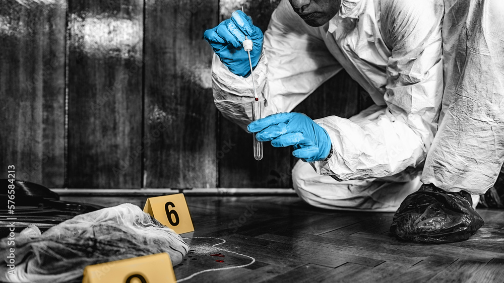 Forensics. Collecting Clues from the Crime Scene Stock Photo | Adobe Stock