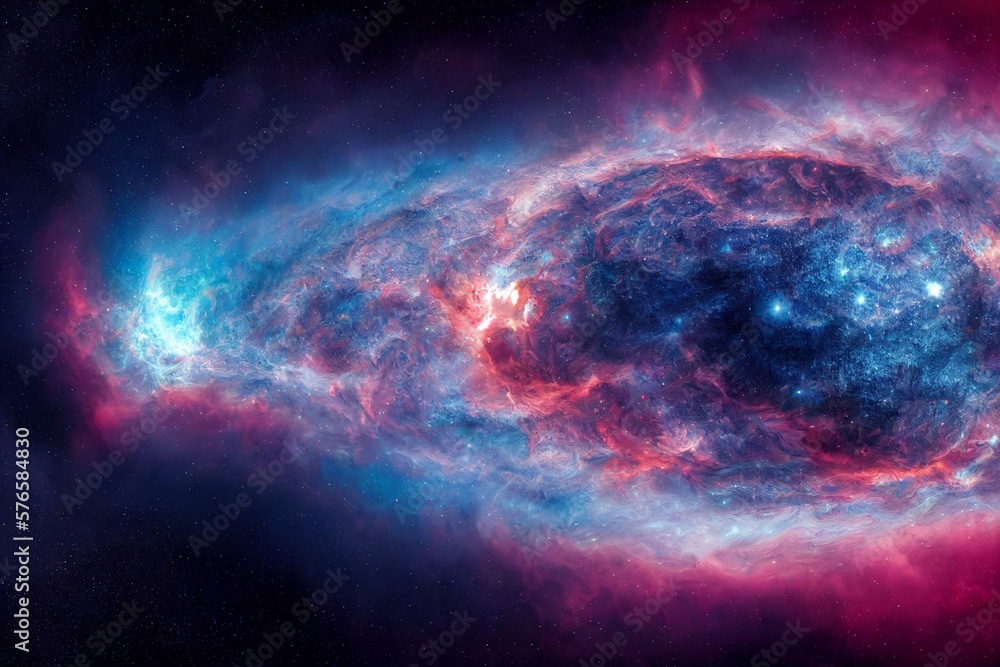 360 degree space nebula panorama, equirectangular projection ...