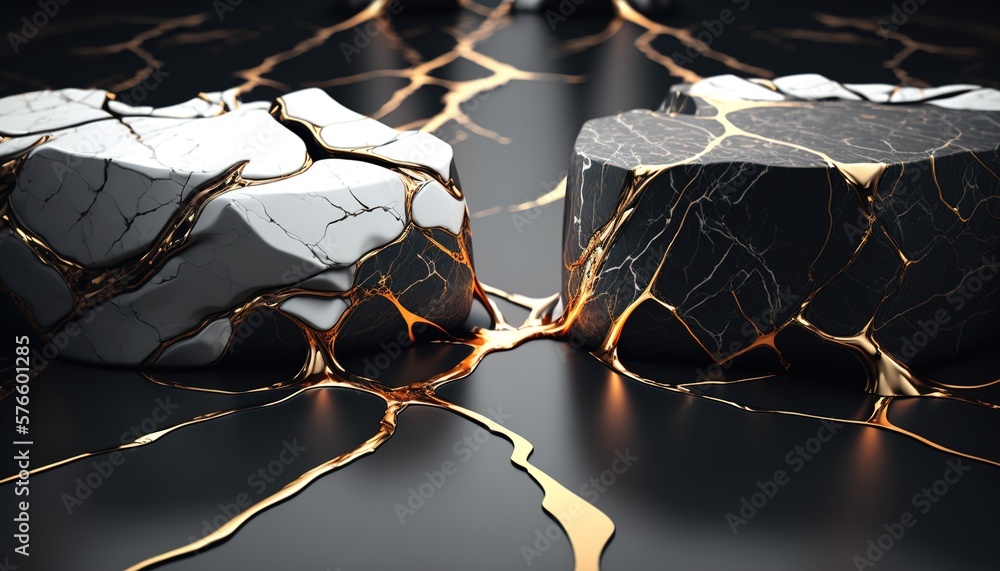 Stone architecture with kintsugi finishing beautifulbackground picture ...