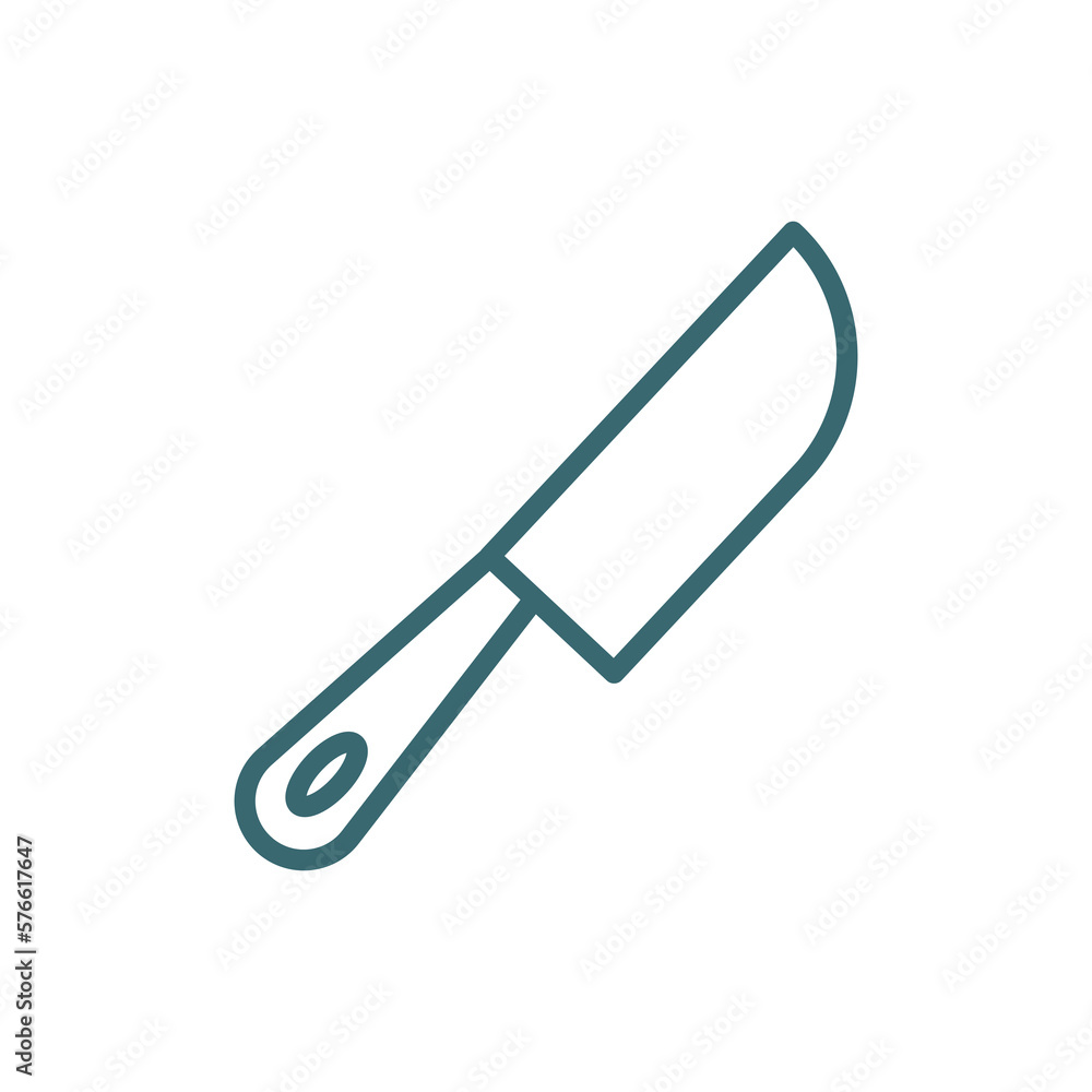 big knife icon. Thin line big knife icon from restaurant collection ...