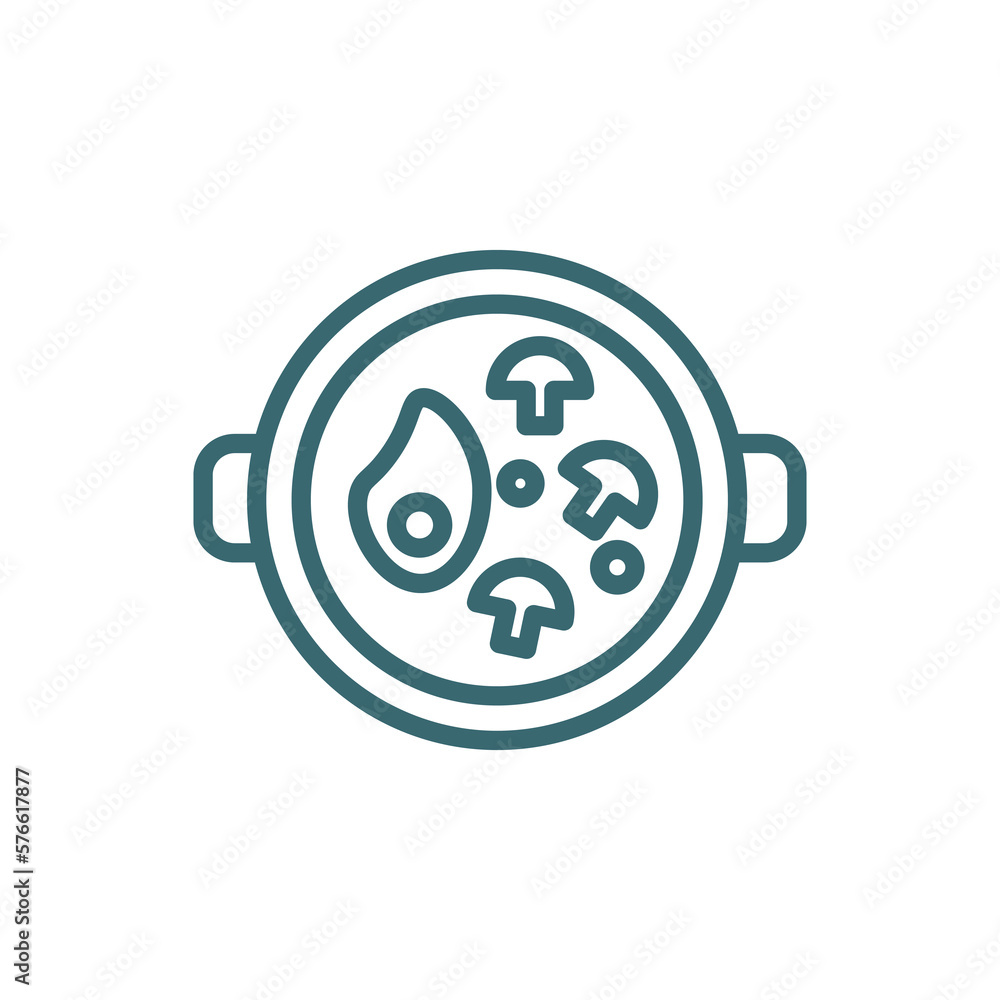 combine meal icon. Thin line combine meal icon from restaurant ...