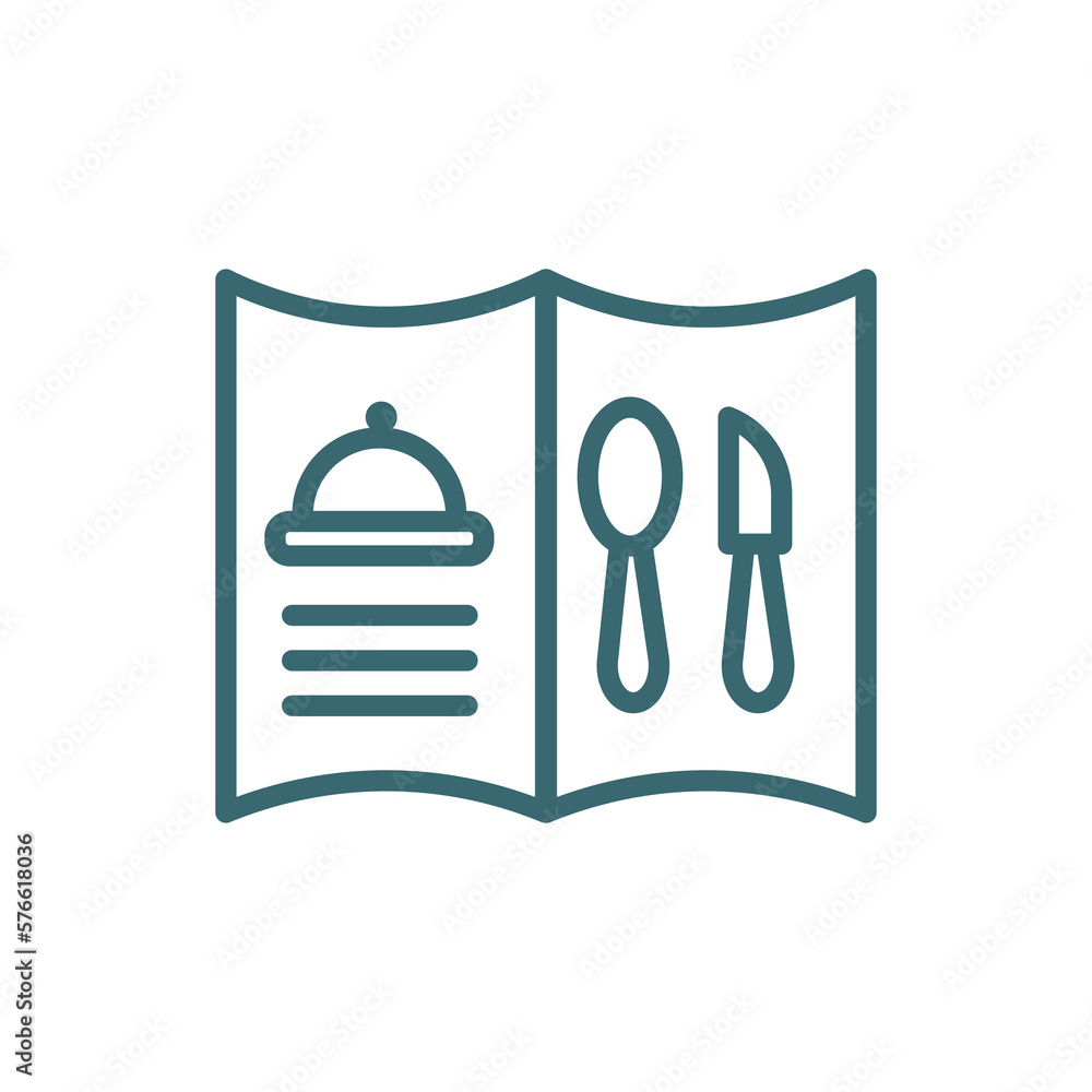 open menu icon. Thin line open menu icon from restaurant collection ...