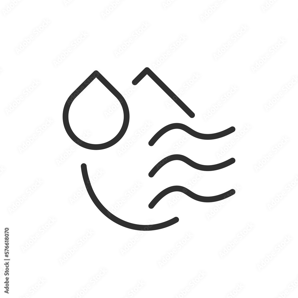 dry icon. Thin line dry, clean icon from cleaning collection. Outline ...