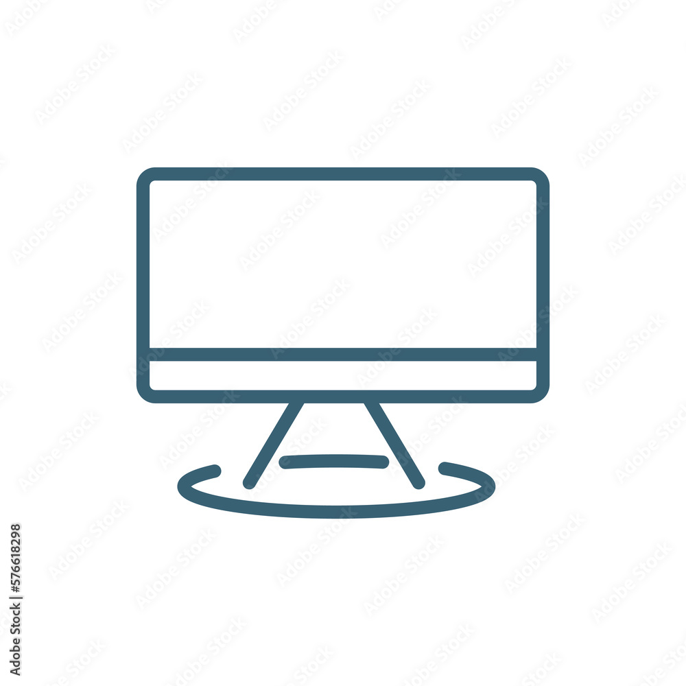 computers icons. Thin line computers, button icon from computer and ...