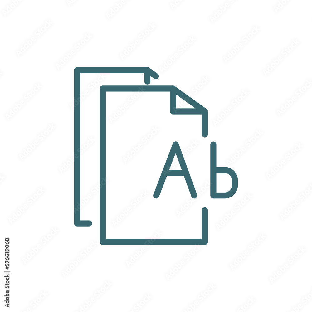 various files icon. Thin line various files, mail icon from education ...