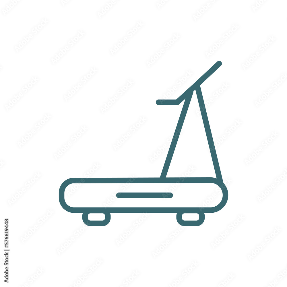 running machine icon. Thin line running machine icon from Fitness and ...