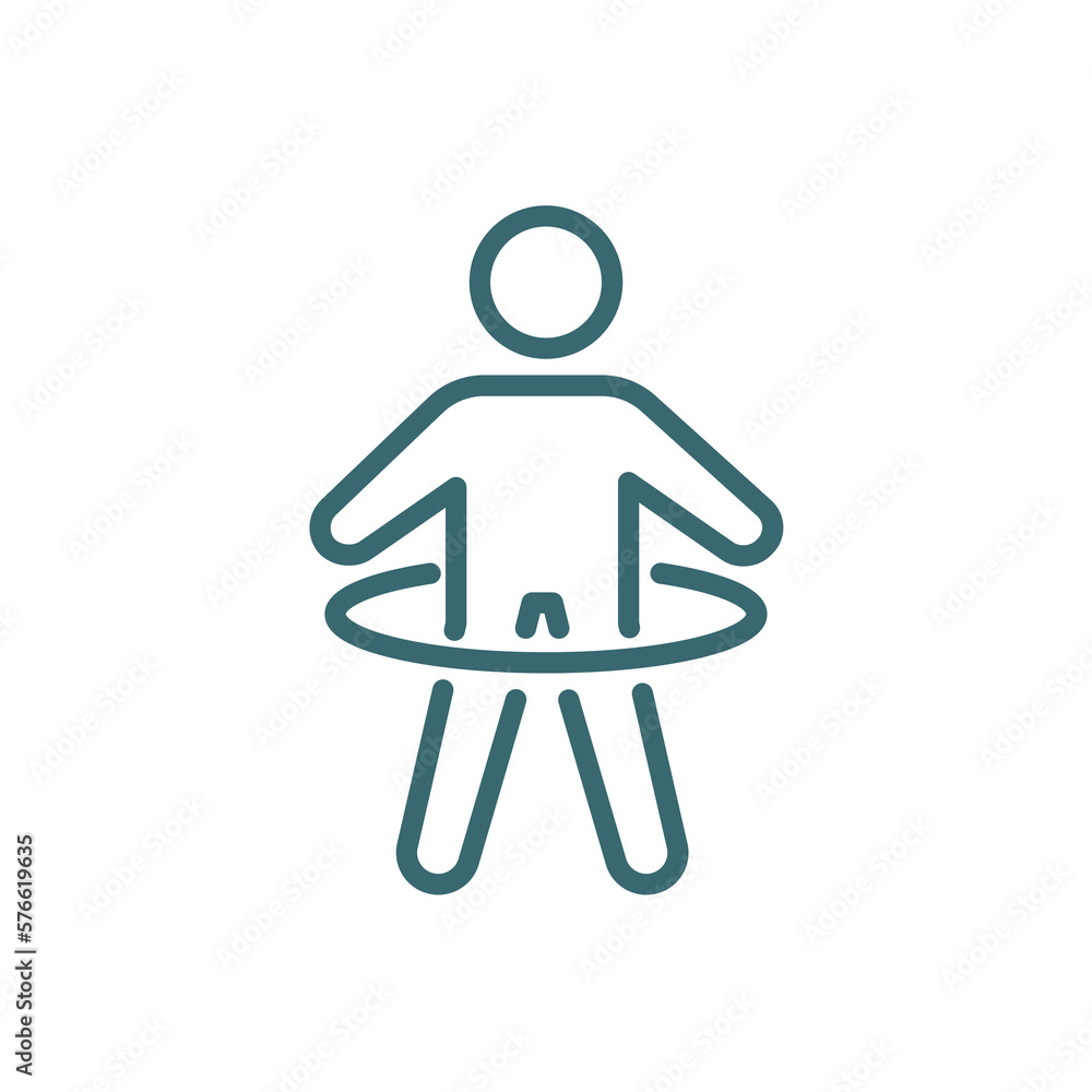 Stick Man Hoop Icon Thin Line Stick Man Hoop Icon From Fitness And Gym