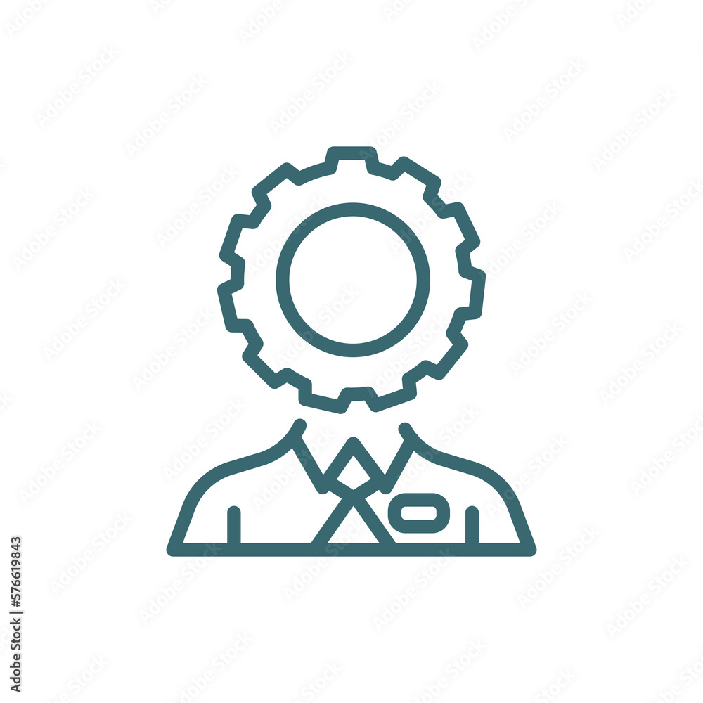 administrator icon. Thin line administrator icon from Human Resources ...