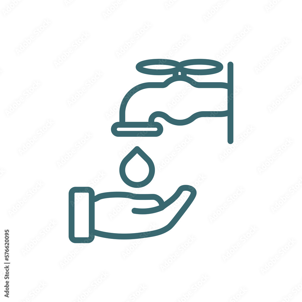 ablution icon. Thin line ablution icon from Hygiene and Sanitation ...