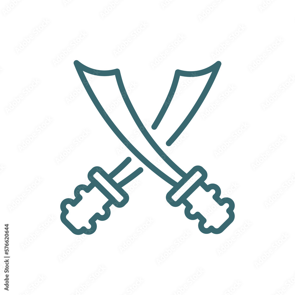 saber icon. Thin line saber icon from sport and game collection ...