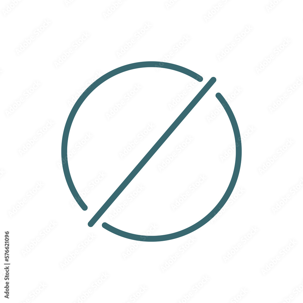 restrict icon. Thin line restrict icon from startup and strategy collection. Outline vector ...
