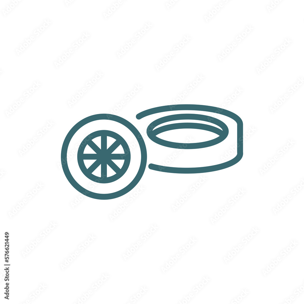 rubber icon. Thin line rubber icon from travel and trip collection ...