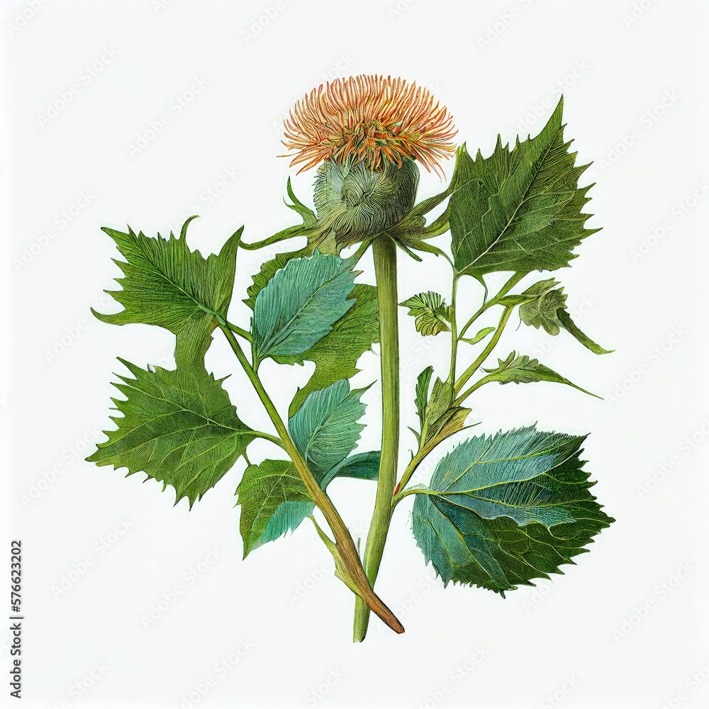 Burdock Botanical Drawing