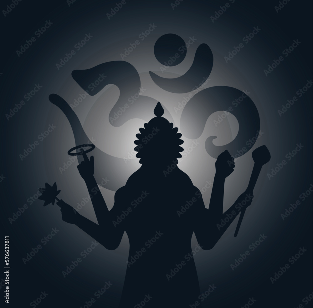 indian god lord vishnu. ethnic deity of Hinduism mythology. vector ...