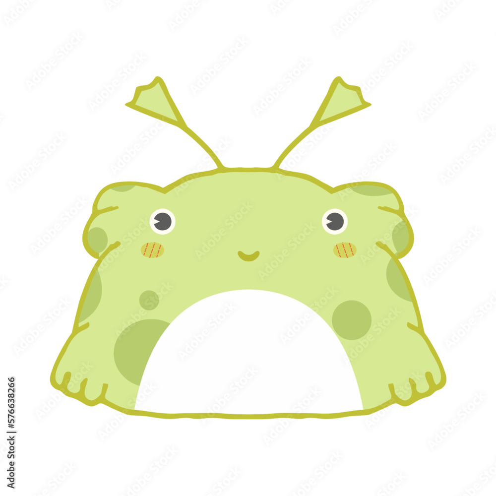 cute tadpole character vector illustration. cartoon. sticker vector art ...
