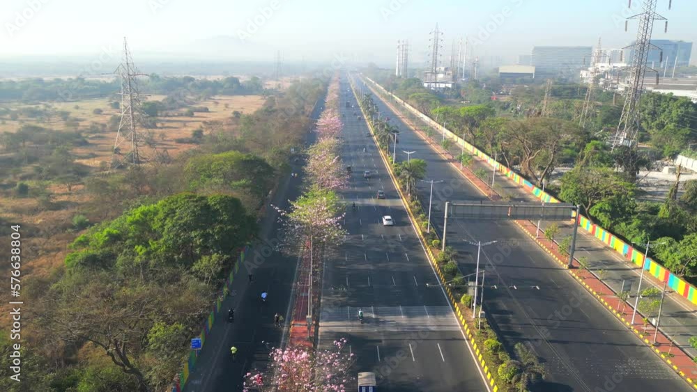 eastern express highway Vikhroli east to central railway track bird eye ...