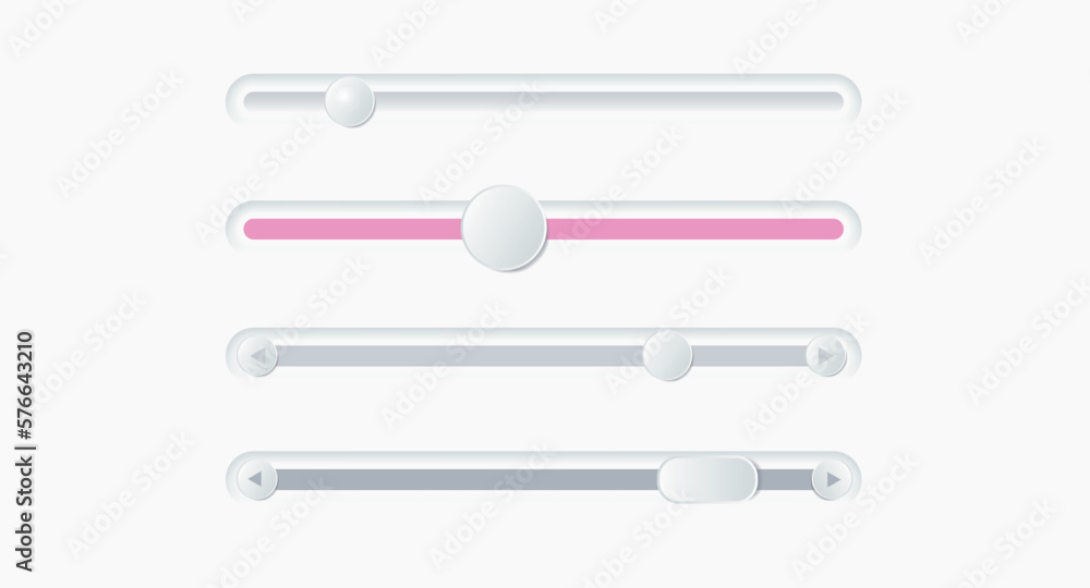 Scrollbars. Website design template scroll bars, computer ui scrolling tools vector elements ...