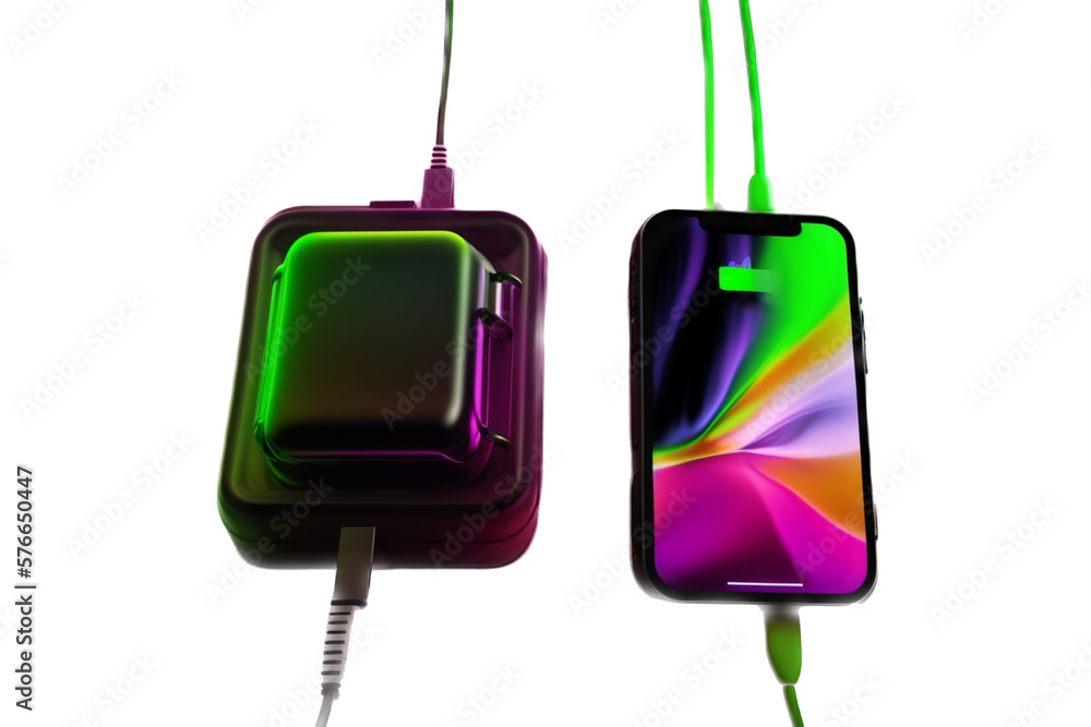 Reverse Bilateral Wireless Charging Concept. iPhone and Apple Watch ...