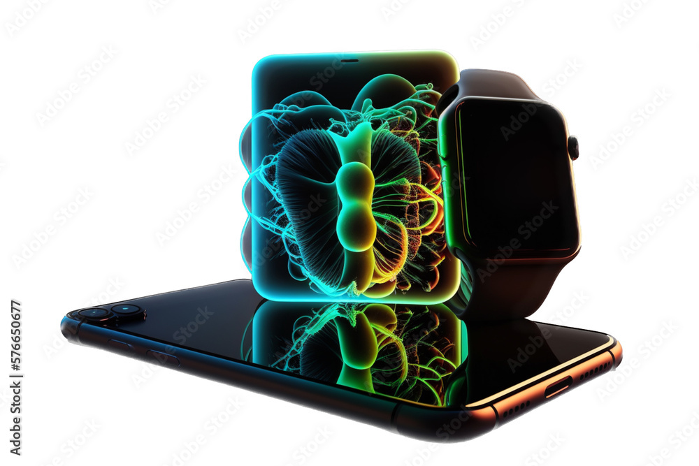 Reverse Bilateral Wireless Charging Concept. iPhone and Apple Watch ...