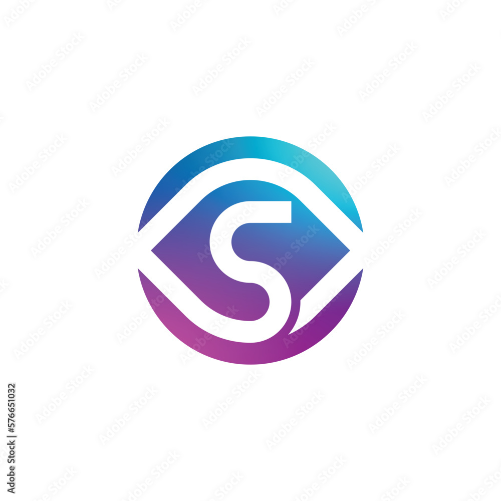 Initial letter S modern eye vision logo Stock Vector | Adobe Stock