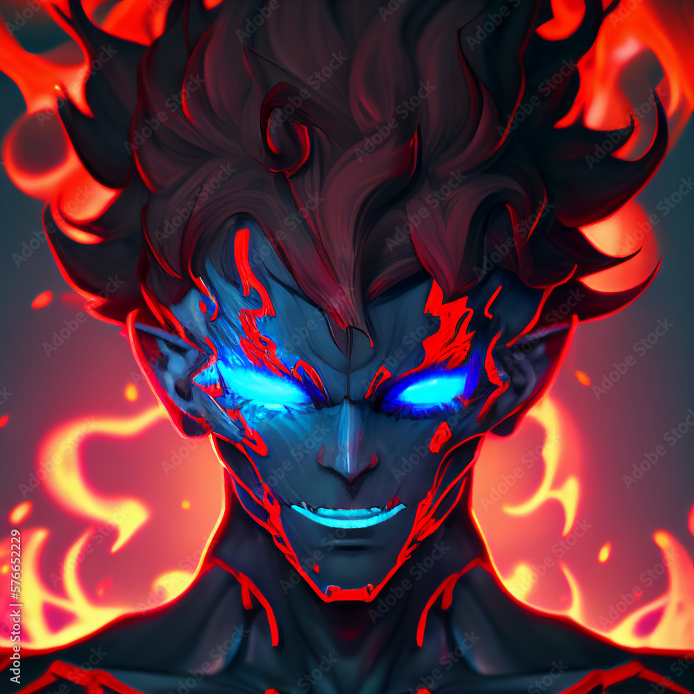 Anime Avatar Devil Man Online Metaverse Identity Influencers Profile ...