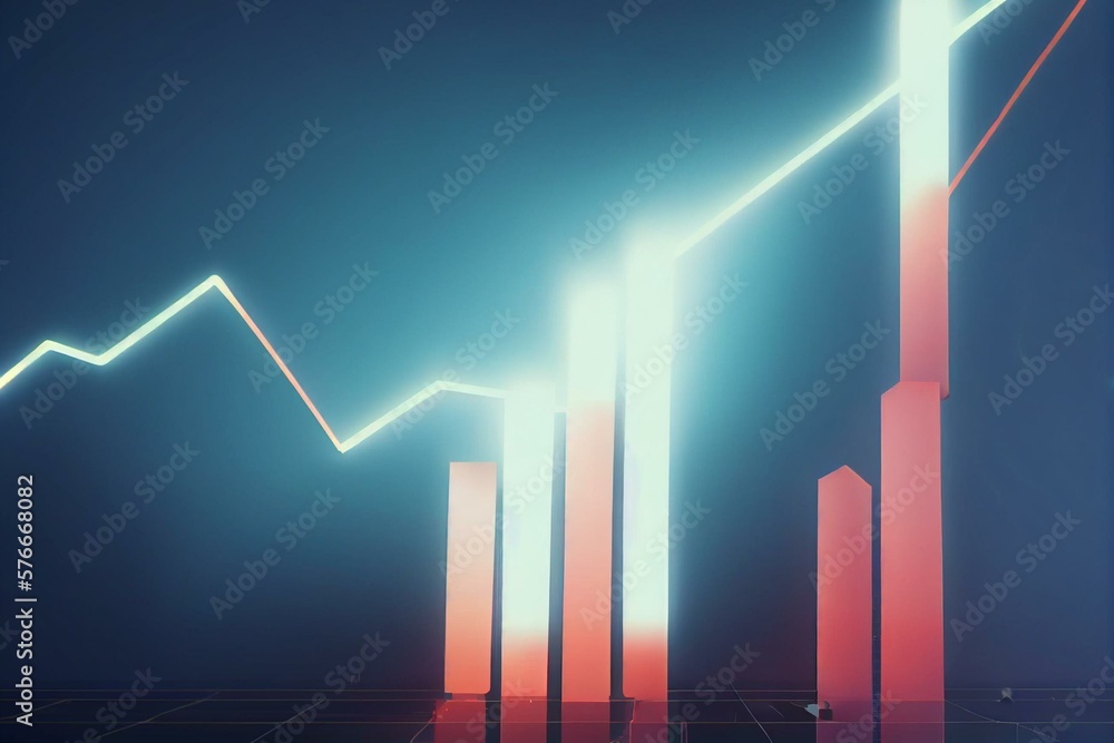 Economy crisis and forex market crash concept with falling down red ...