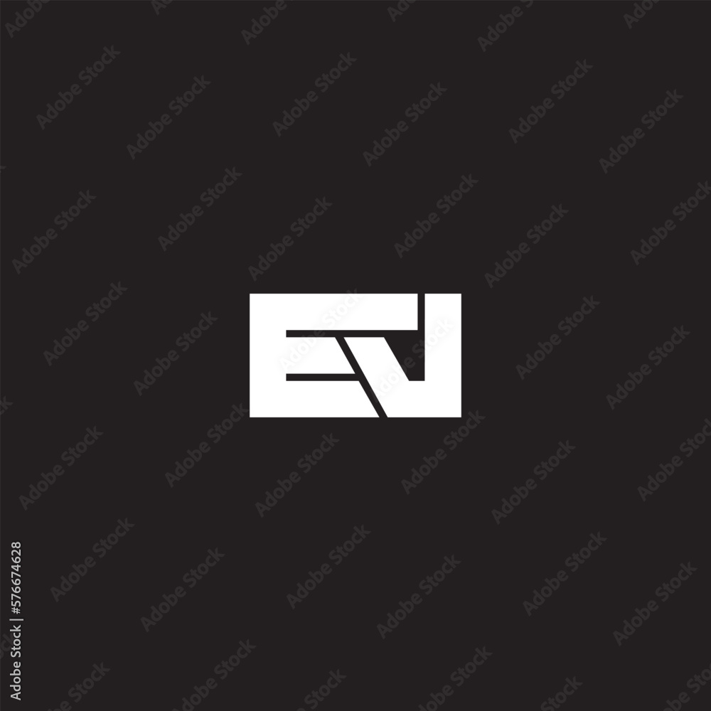 Letter EV logo, Letter EV line logo design Stock Vector | Adobe Stock