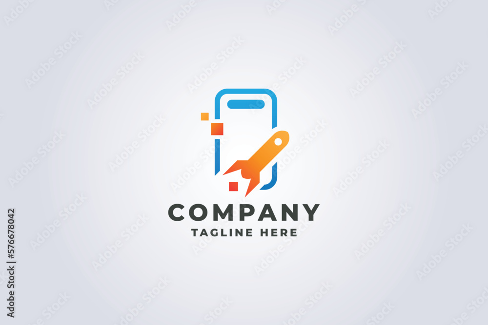 Fast Mobile Logo Pro Template Stock Vector | Adobe Stock