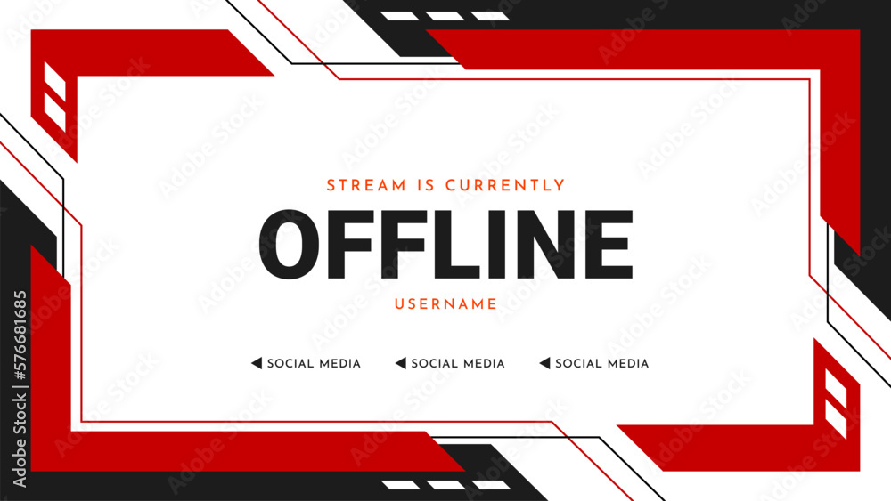 Currently offline twitch background. Modern stream overlay banner ...