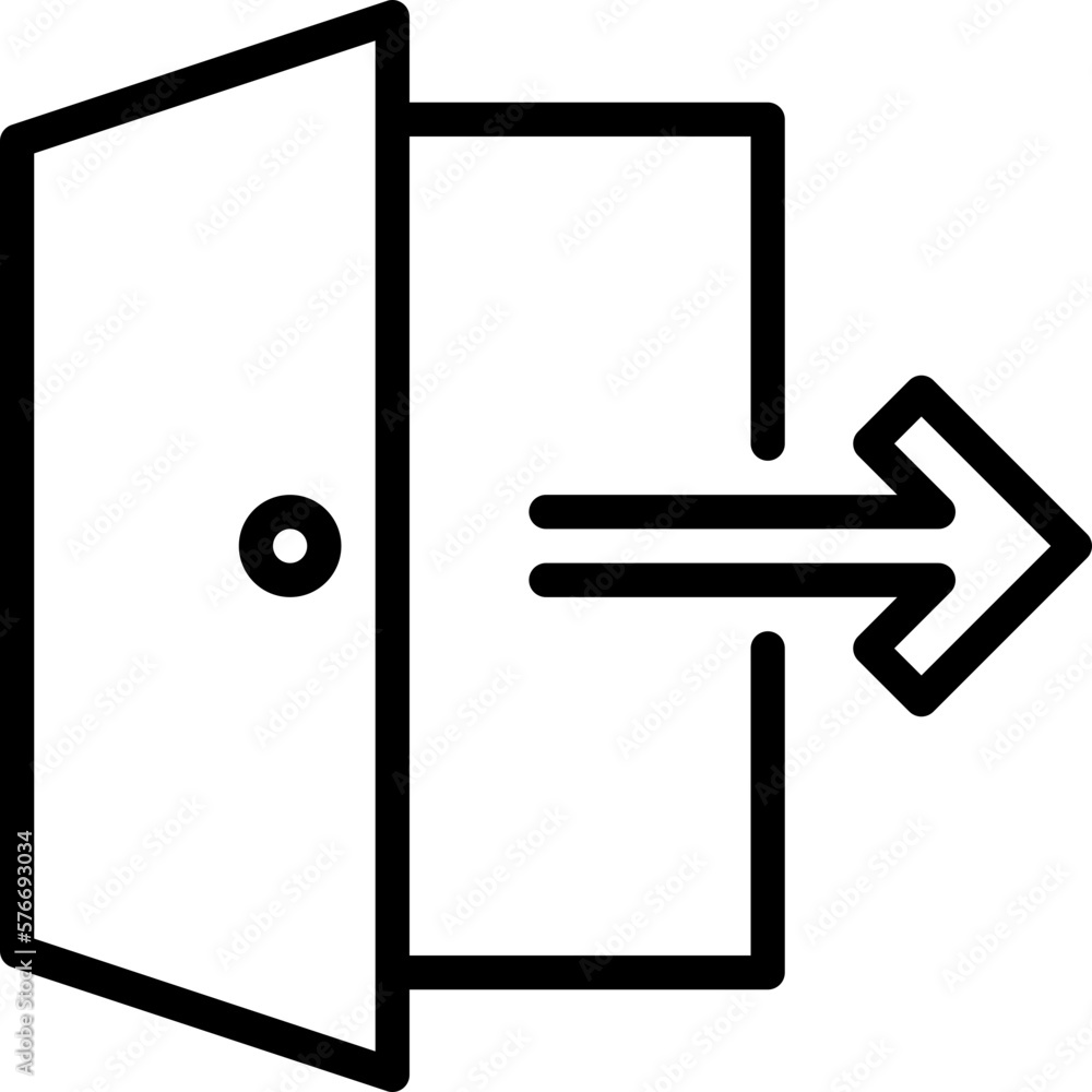 sign out icon Stock Vector | Adobe Stock