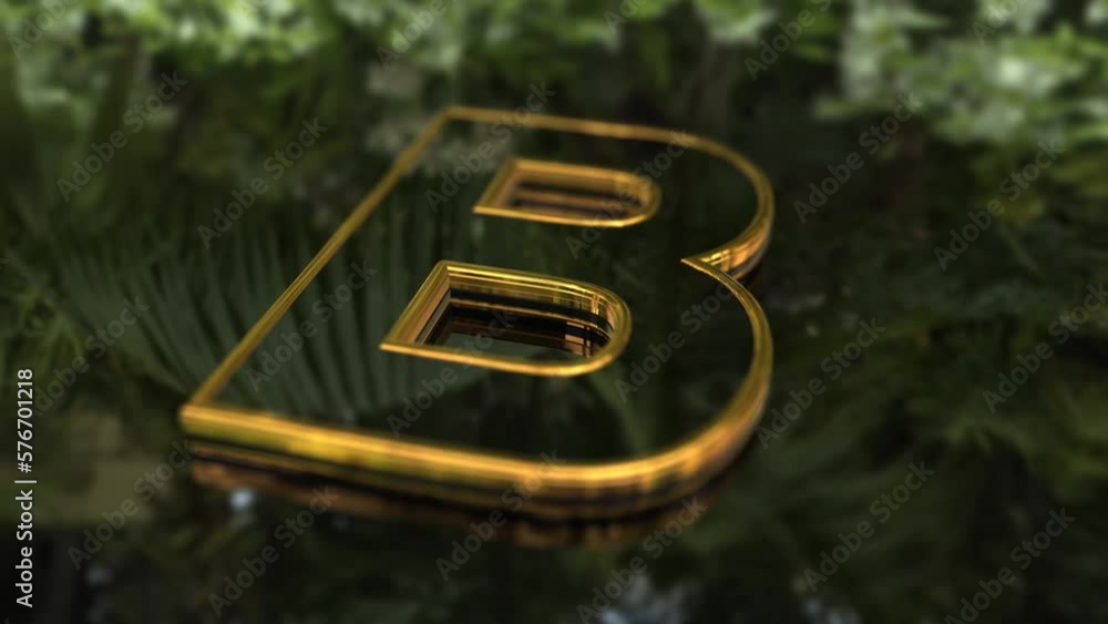 B Logo Animation, B golden logo letter and 3D alphabet animation for ...
