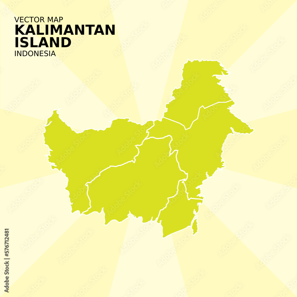 THE MAP OF KALIMANTAN Stock Vector | Adobe Stock