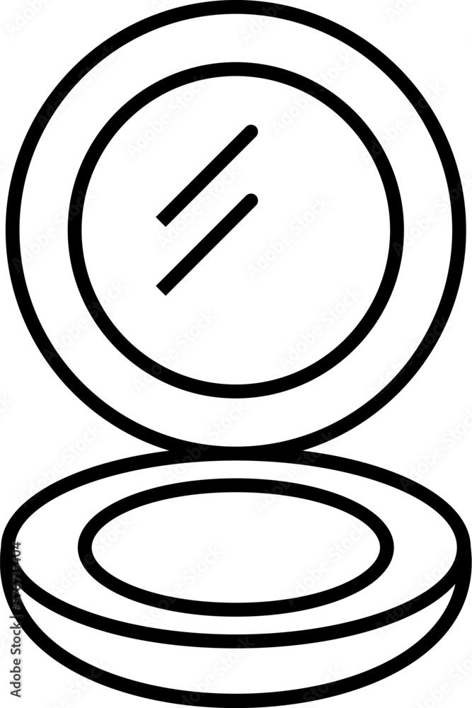powder icon. Simple thin line, outline illustration of Beauty icons for ...
