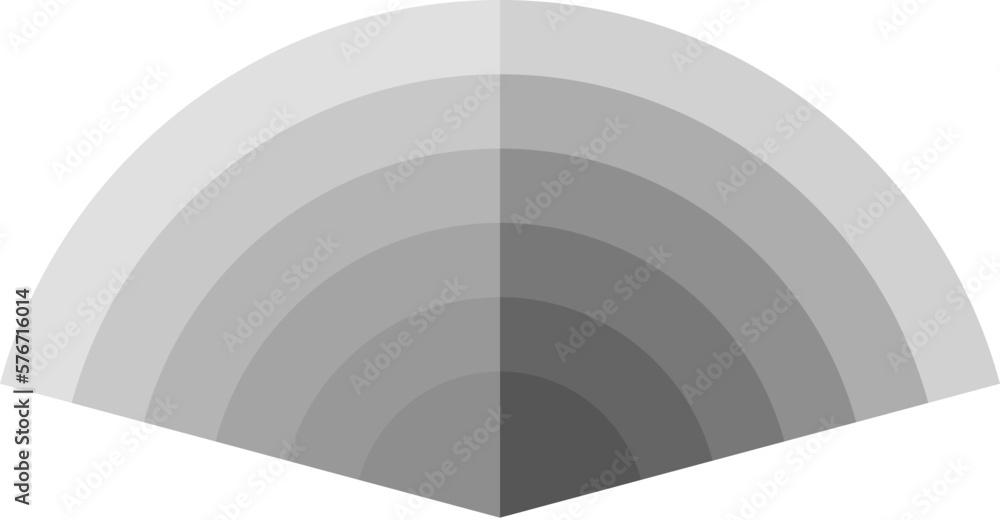 fan chart icon. Simple glyph vector of charts and diagrams set for UI ...