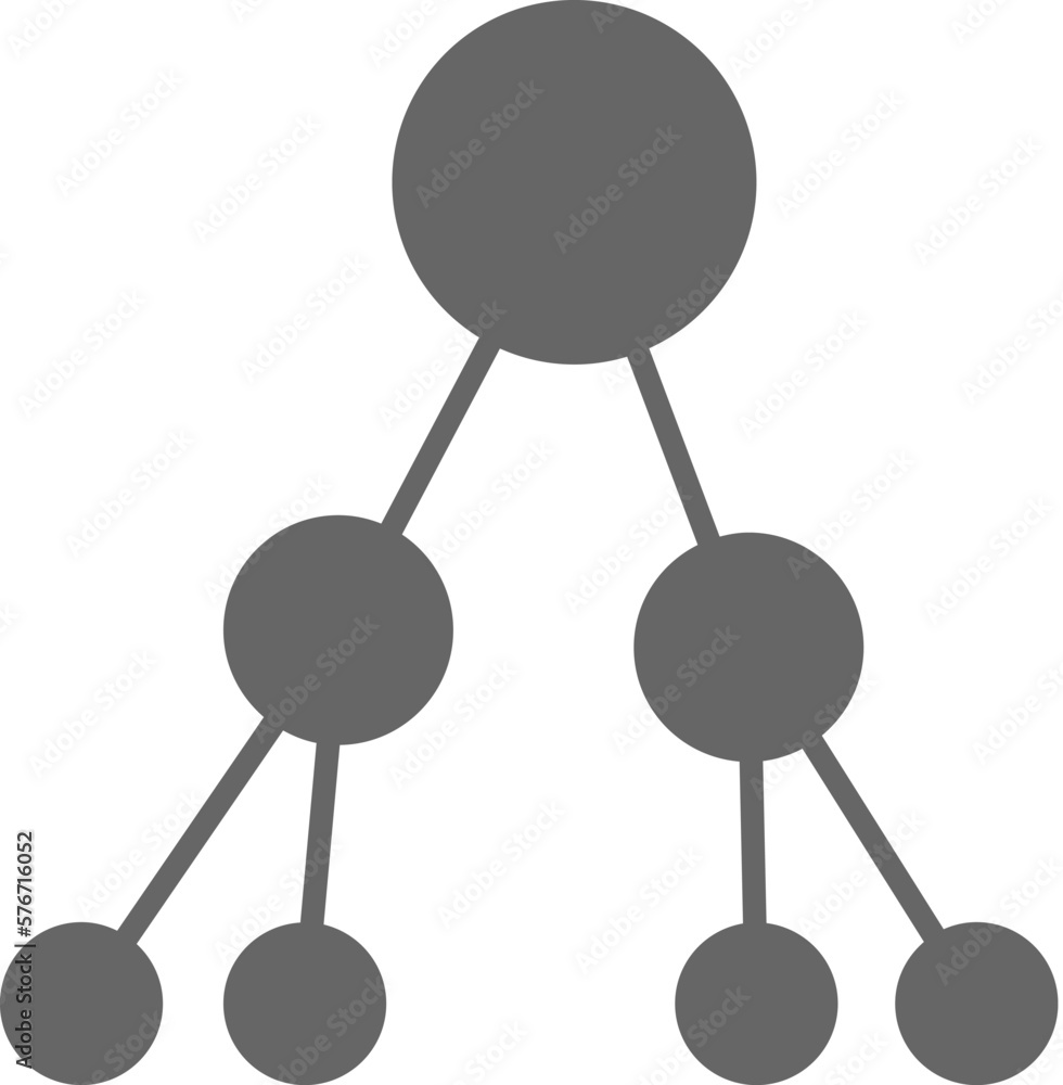 binary tree icon. Simple glyph vector of charts and diagrams set for UI ...