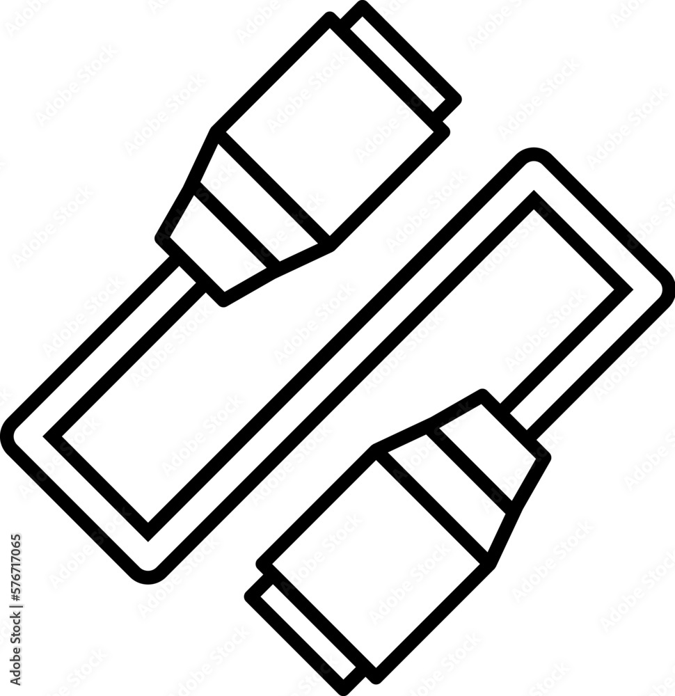hardware, LAN cable icon. Simple thin line, outline vector of hardware ...