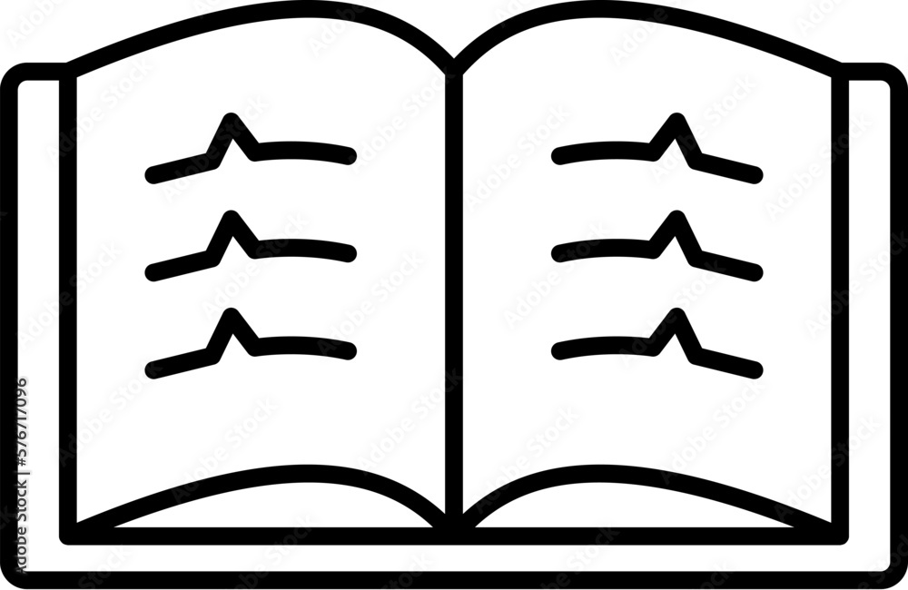 book icon. Simple thin line, outline vector of History icons for UI and ...