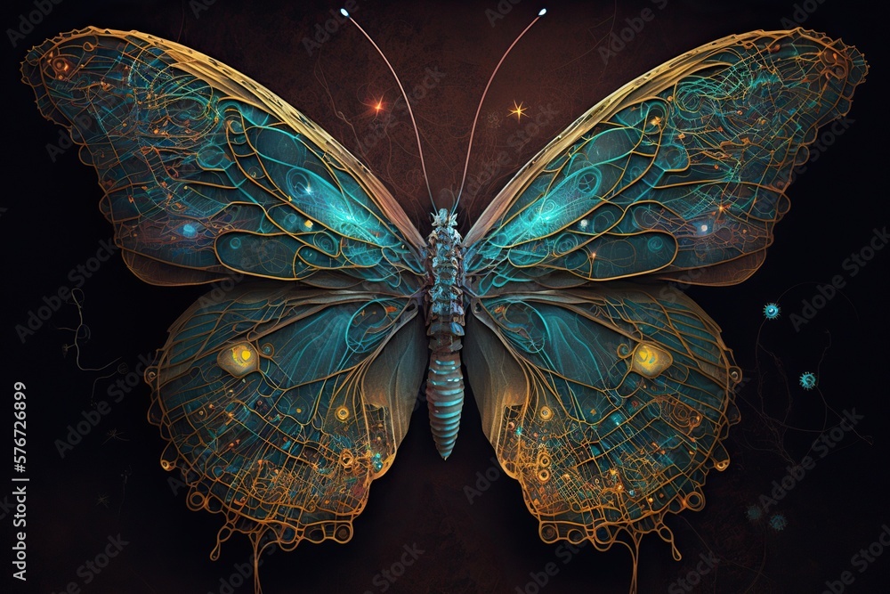 Butterflies are made of neural networks, concept of Artificial ...
