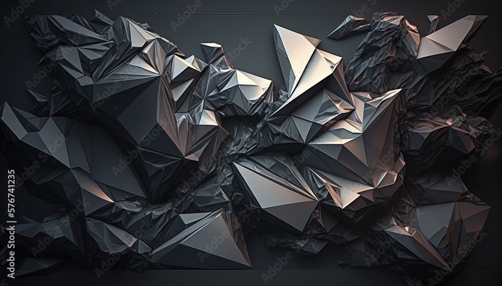 polygon crystal background wallpaper created with generative ai ...