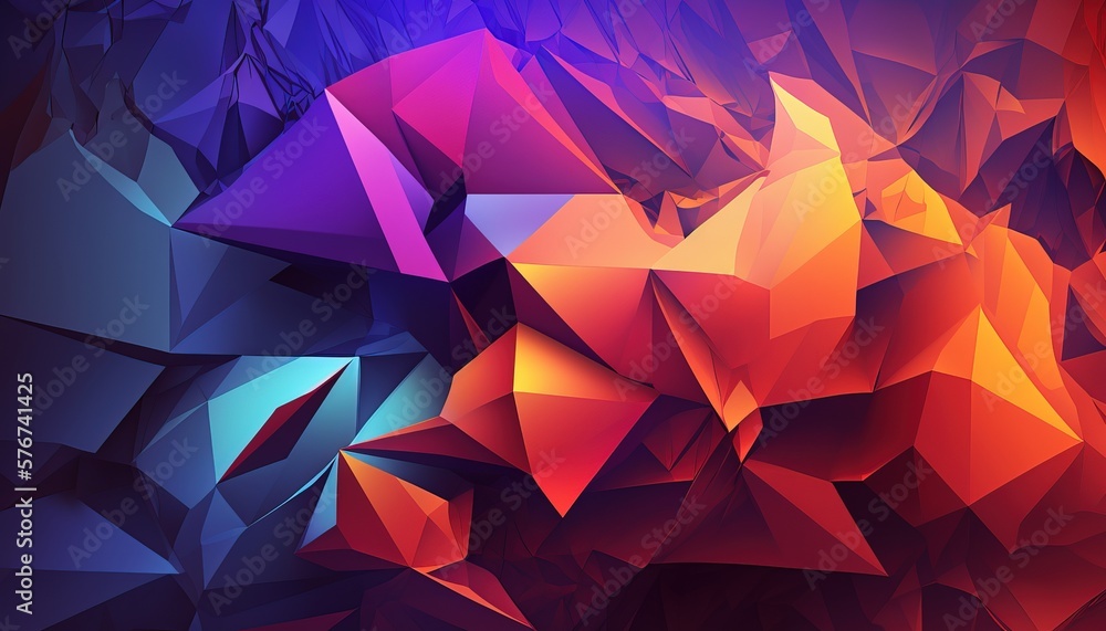 polygon crystal background wallpaper created with generative ai ...