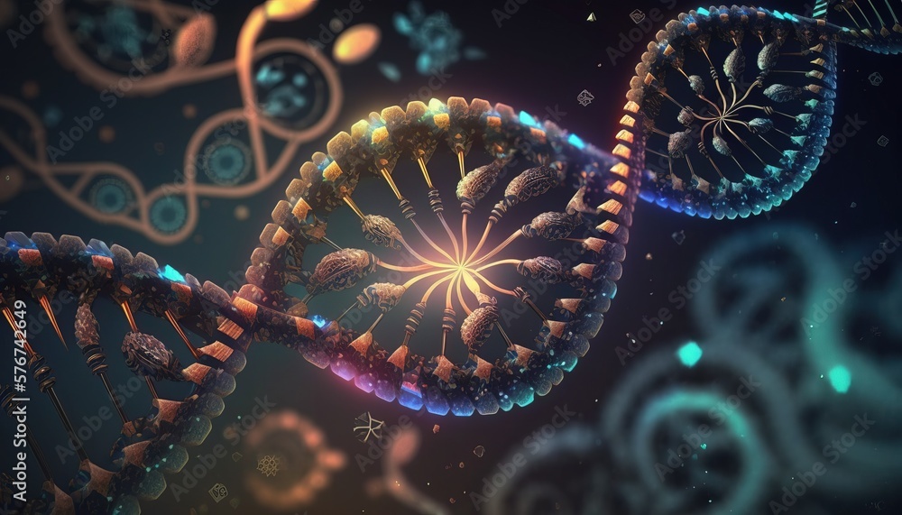 Shiny DNA medicine blockchain metaverse nft crypto Datastream flow ...