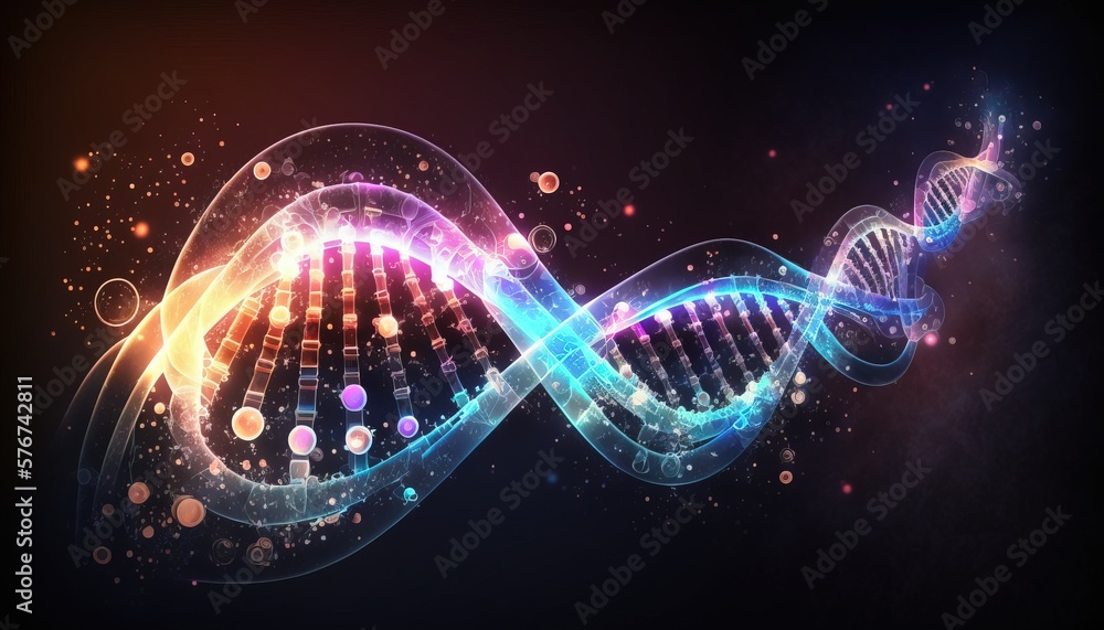 Shiny DNA medicine blockchain metaverse nft crypto Datastream flow ...